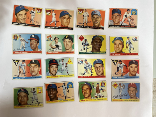 1955 Topps Baseball Card Lot - 16 Cards. | eBay