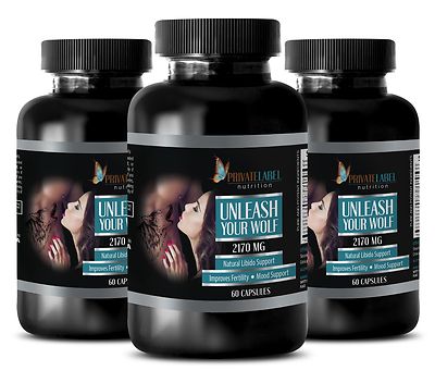 Male Stamina "Unleash Your Wolf" Male Enhancement Pills 3 Bottles, 180 ...