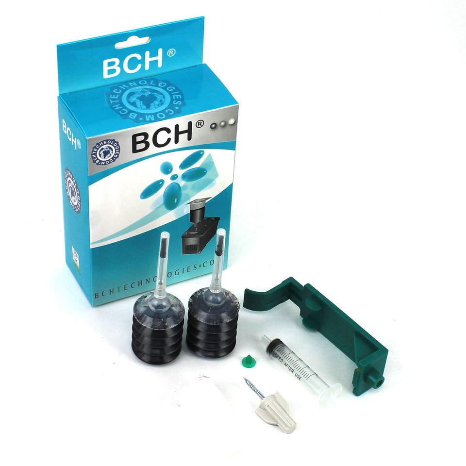 Premium Pigment Ink Refill Kit for HP 15 40 45 Black Ink Cartridge ...