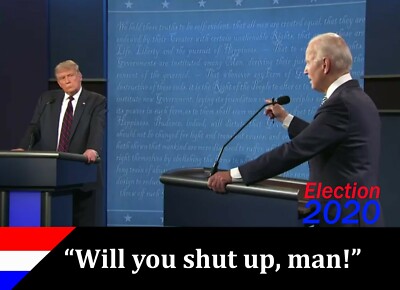 2020 Political Trading Cards Will You Shut Up Man! - Joe Biden and ...