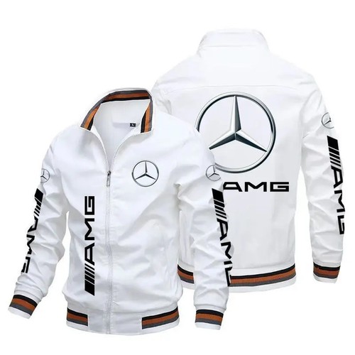 Mercedes AMG Men's printed Jacket Faux Windproof Thick Winter Coat UK ...
