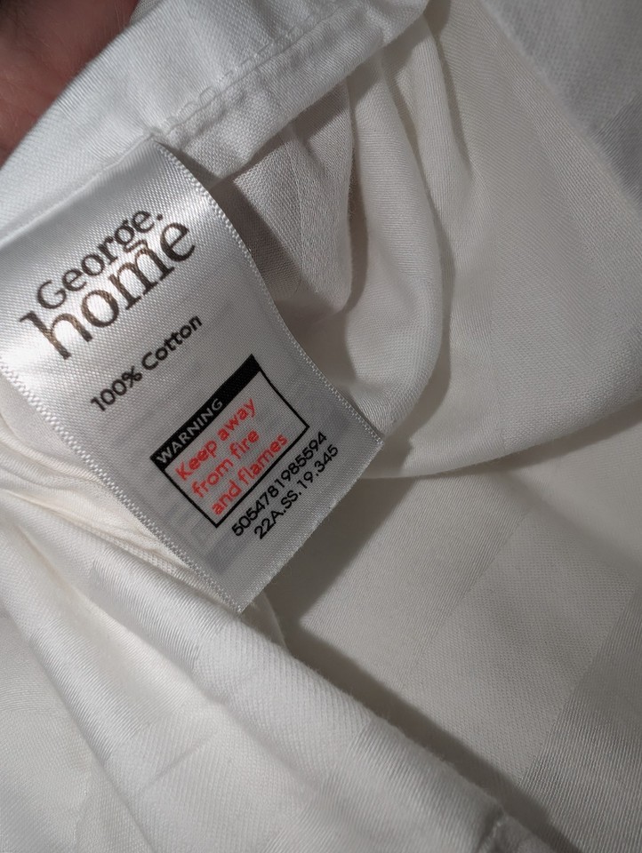 George Asda White Bedding Kingsize | eBay UK