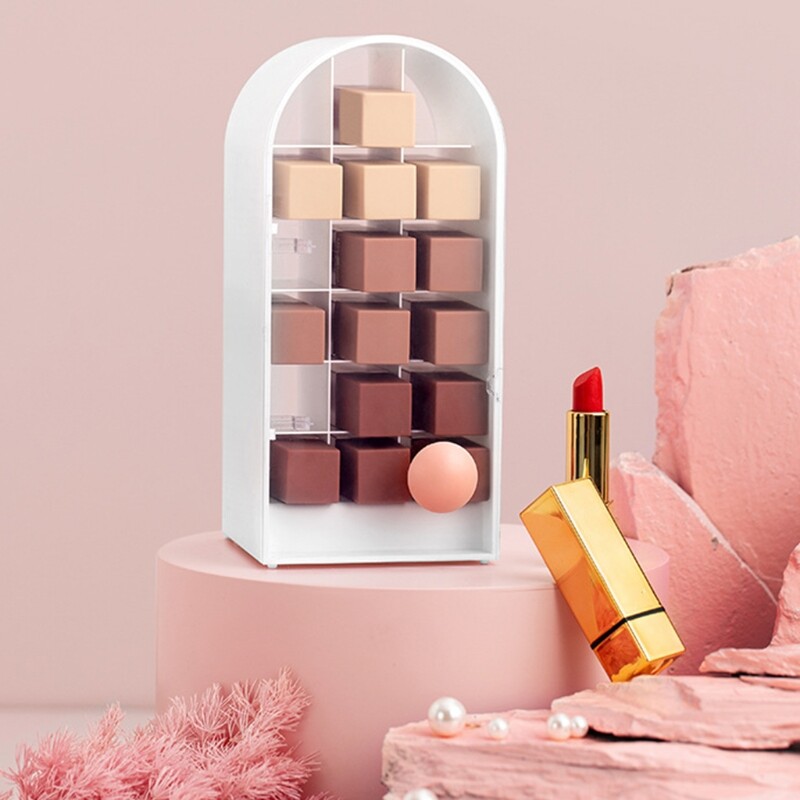 18 Grids Lipstick Holder Makeup Organizer Cosmetic Storage Box Lip ...