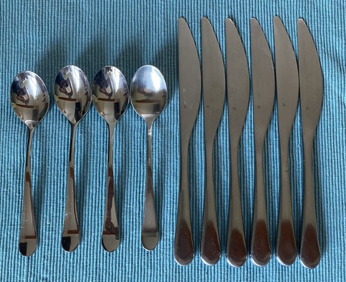 10 Pc. Gourmet Settings(GS) Windermere 18/10 SS Flatware 4-Spoons 6 ...