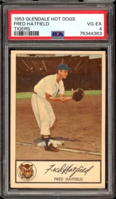 1953 Glendale Hot Dogs Tigers Baseball Fred Hatfield PSA 4 | eBay