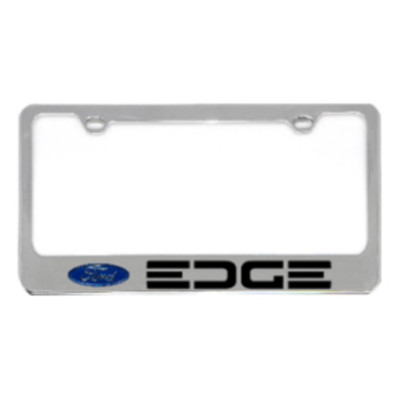 Chrome 2011+ Ford Edge Logo with Word License Plate Frame Official ...