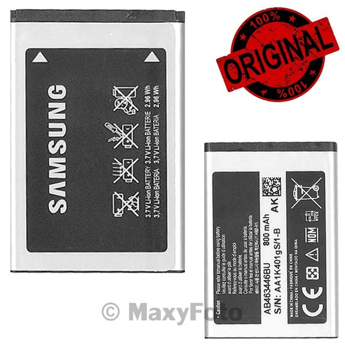 SAMSUNG BATTERIA ORIGINALE AB463446BU BULK 800 MAH PER B130 B300 B320 ...
