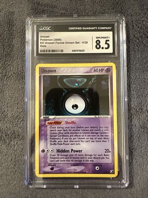 Pokémon TCG Unown Q EX Unseen Forces V/28 Holo Holo Rare CGC 8.5 | eBay