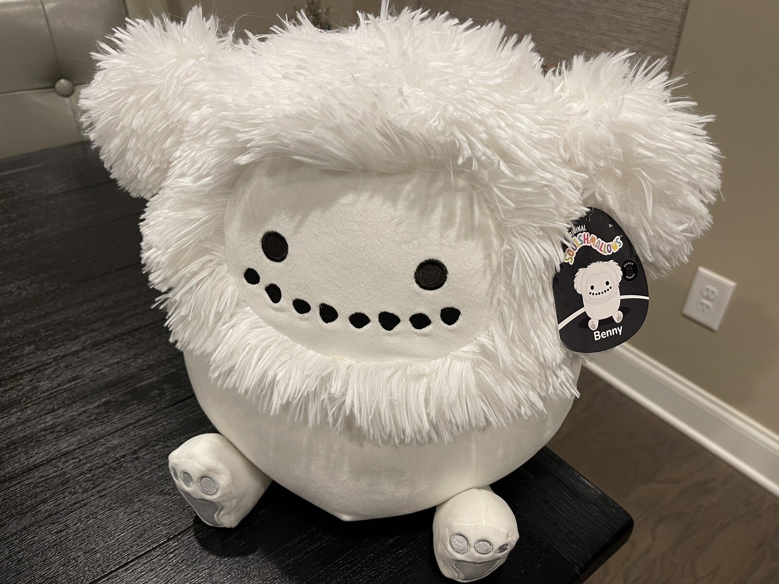 Squishmallow 12” Snowman Benny White Bigfoot Silver Feet SELECT SERIES ...