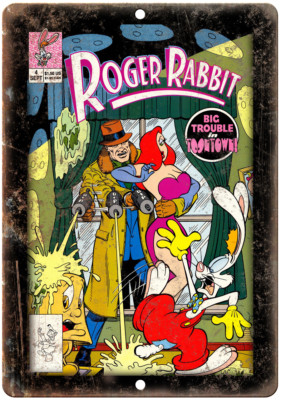 Roger Rabbit Big Trouble in Toontown Comic 12" x 9" Reproduction Metal ...