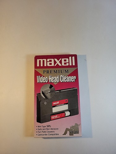 NEW - Maxell VCR Head Cleaner VP-200 (WetType) - (For Cleaning VHS ...