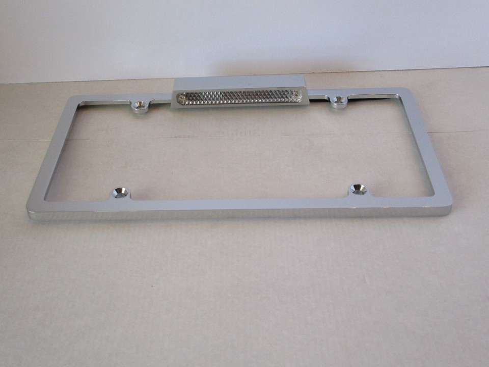 CHROME ALUMINUM LICENSE PLATE FRAME WITH LIGHT CAR TRUCK #6071 | eBay