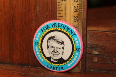 Vintage Button Pinback 1980 Jimmy Carter for President | eBay
