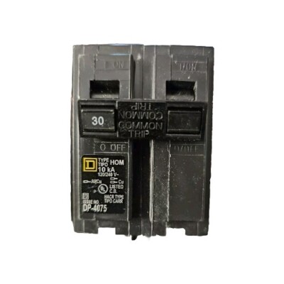 HOMELINE SQUARE D DP-4075 2 POLE 30 AMP CIRCUIT BREAKERS | eBay