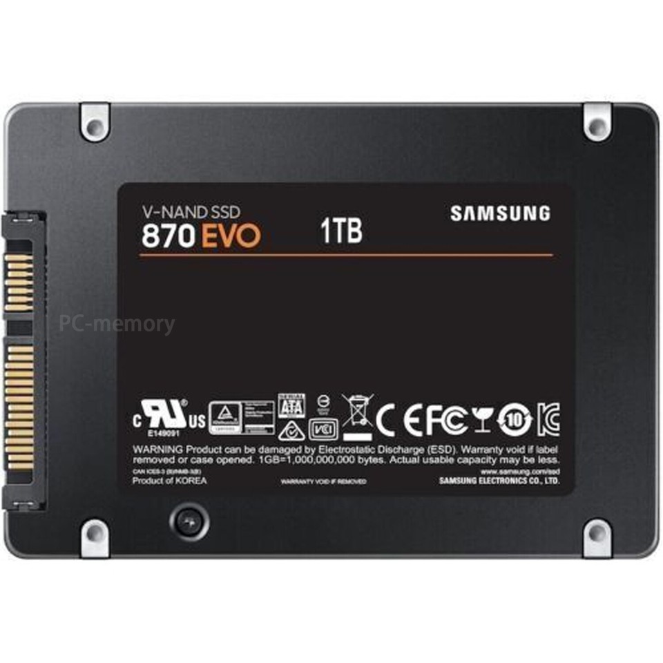 SAMSUNG 1TB SSD 870 EVO 2.5" SATA III Solid State Drive for Laptop ...