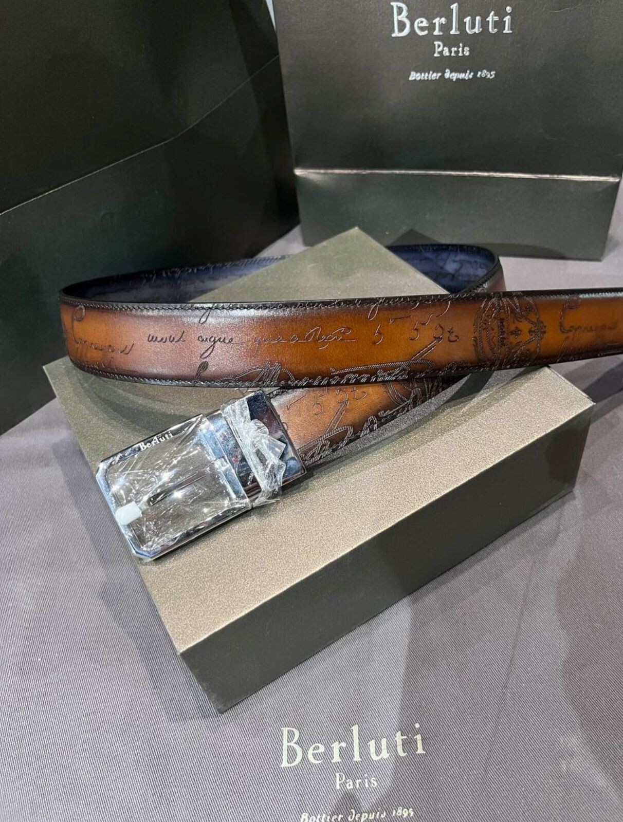berluti versatile permanent collection men's belt 35 … - Gem