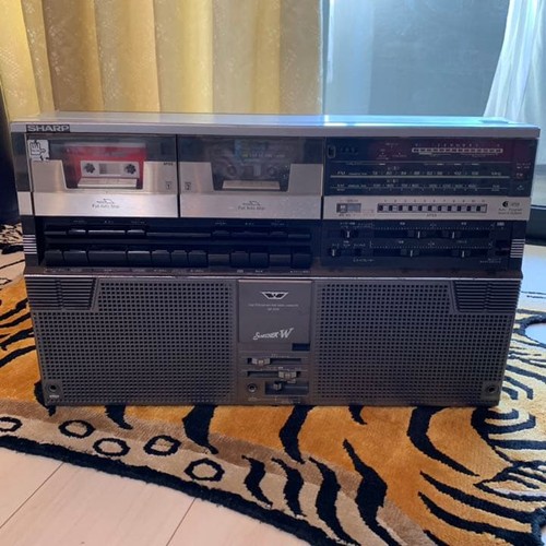 Sharp The Searcher W GF-808 Radio Vintage Lettore Cassette A Doppio Nastro Usato | eBay