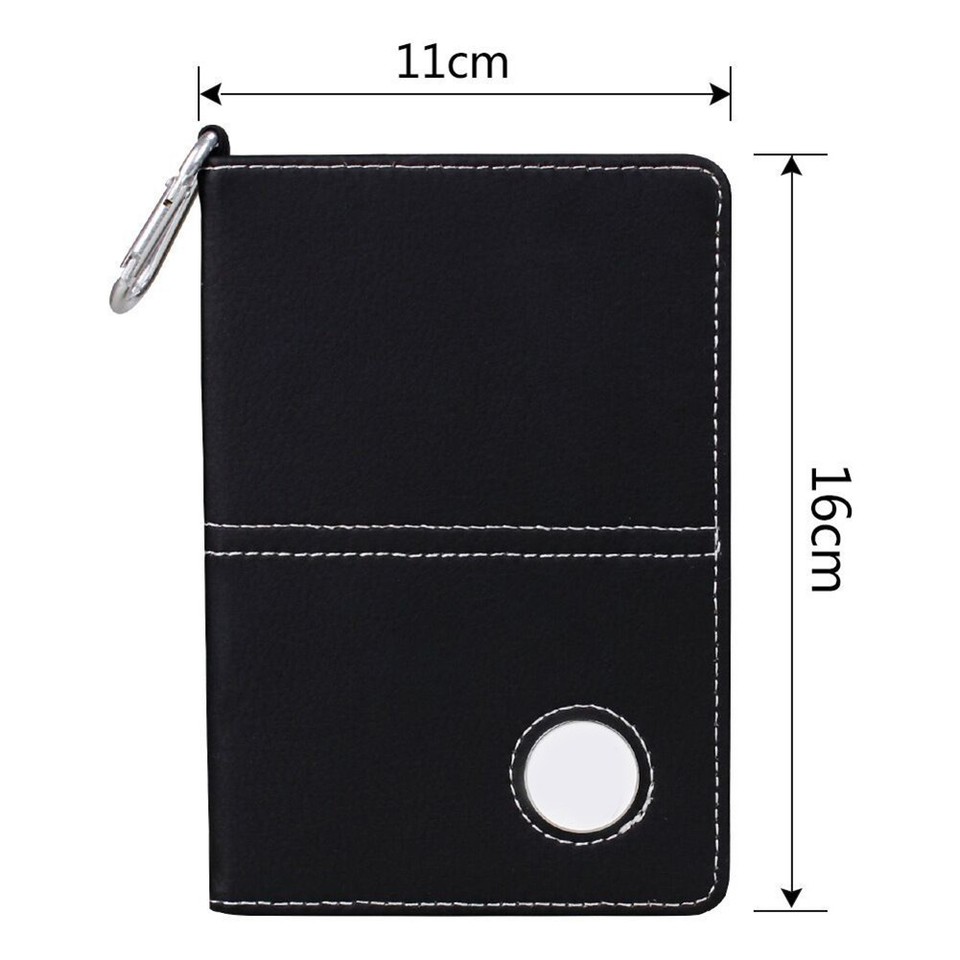 Lightweight Leather For Golf Scoring Holder with Convenient Carry Hook ...