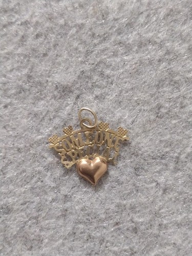 14K YELLOW GOLD SOMEONE SPECIAL HEART CHARM PENDANT | eBay
