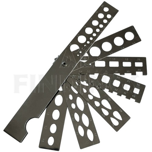 Diamond gemstone 7 arm fan gauge measuring tool craft jewellers measure ...