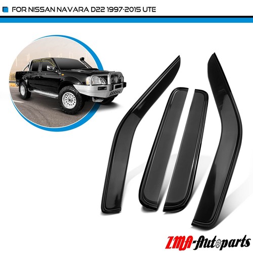4pcs Weather Shields Weathershield Window Door Visors For Navara D22 97