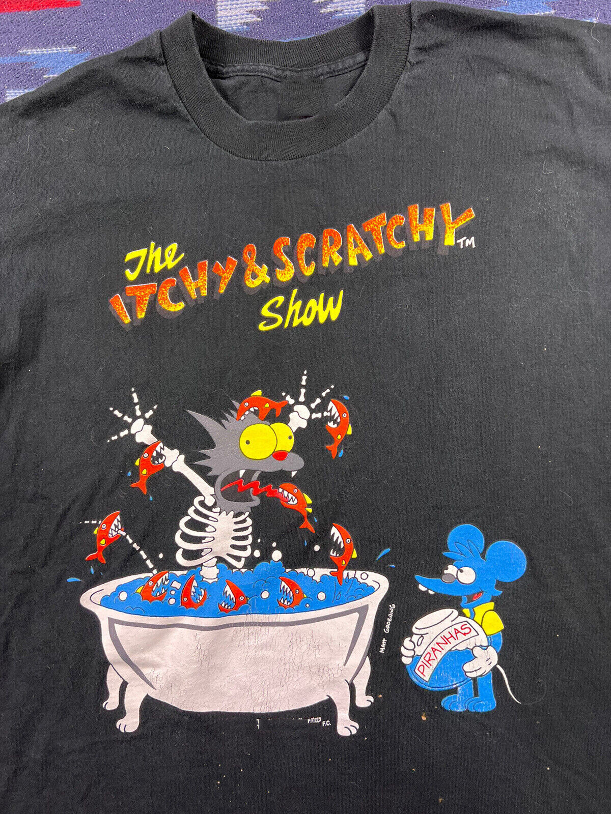 1993 Itchy And Scratchy Show The Simpsons Cartoon Shi… - Gem