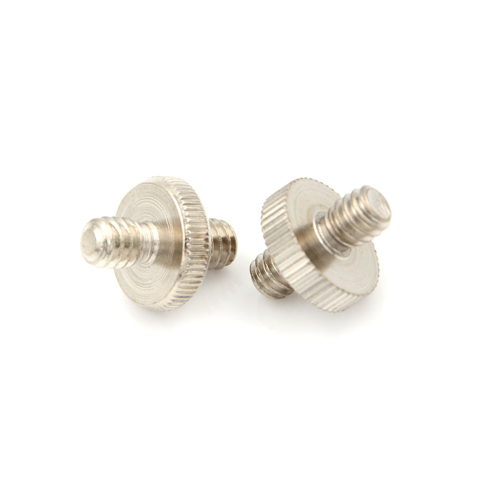 2x 1/4'' Male to 1/4'' Male Threaded Screw Adapter For Tripod Mount ...