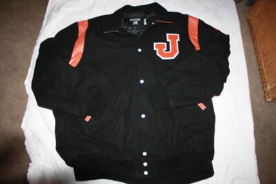Vintage Stewart Strauss Letterman Varsity Jacket WOOL LEATHER BLACK ...