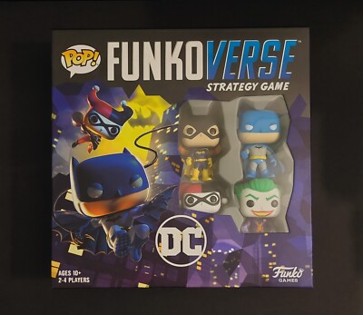 Funko Pop Funkoverse strategy game DC (4) Batman Batgirl Joker Harley ...
