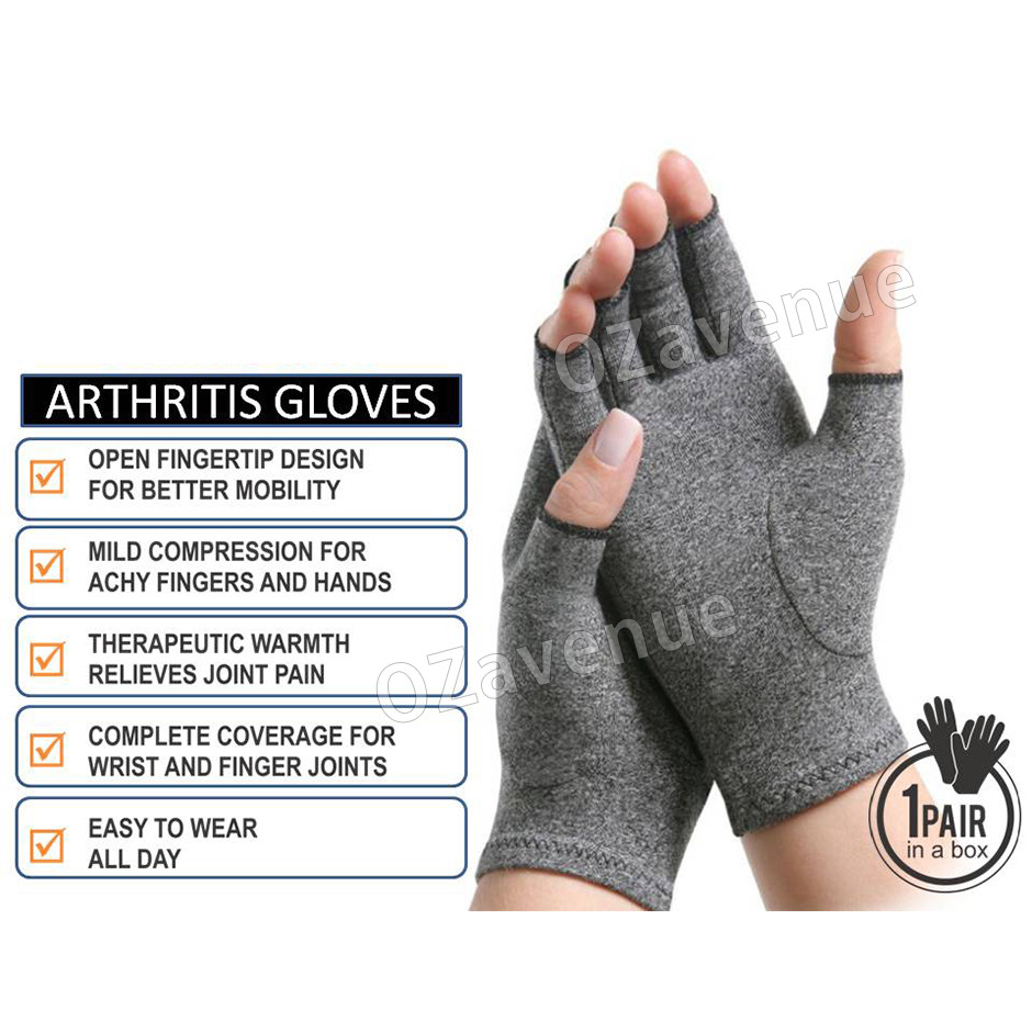 Arthritis Gloves Compression Joint Finger Hand Wrist Support Brace Pain ...