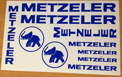 PLANCHE LOT D AUTOCOLLANTS METZELER STICKERS TYRE MOTO STICKER ...