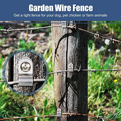 60Pcs Fence Wire Clamps Cattle Panel Clips w/ Screws for Vinyl Wood ...