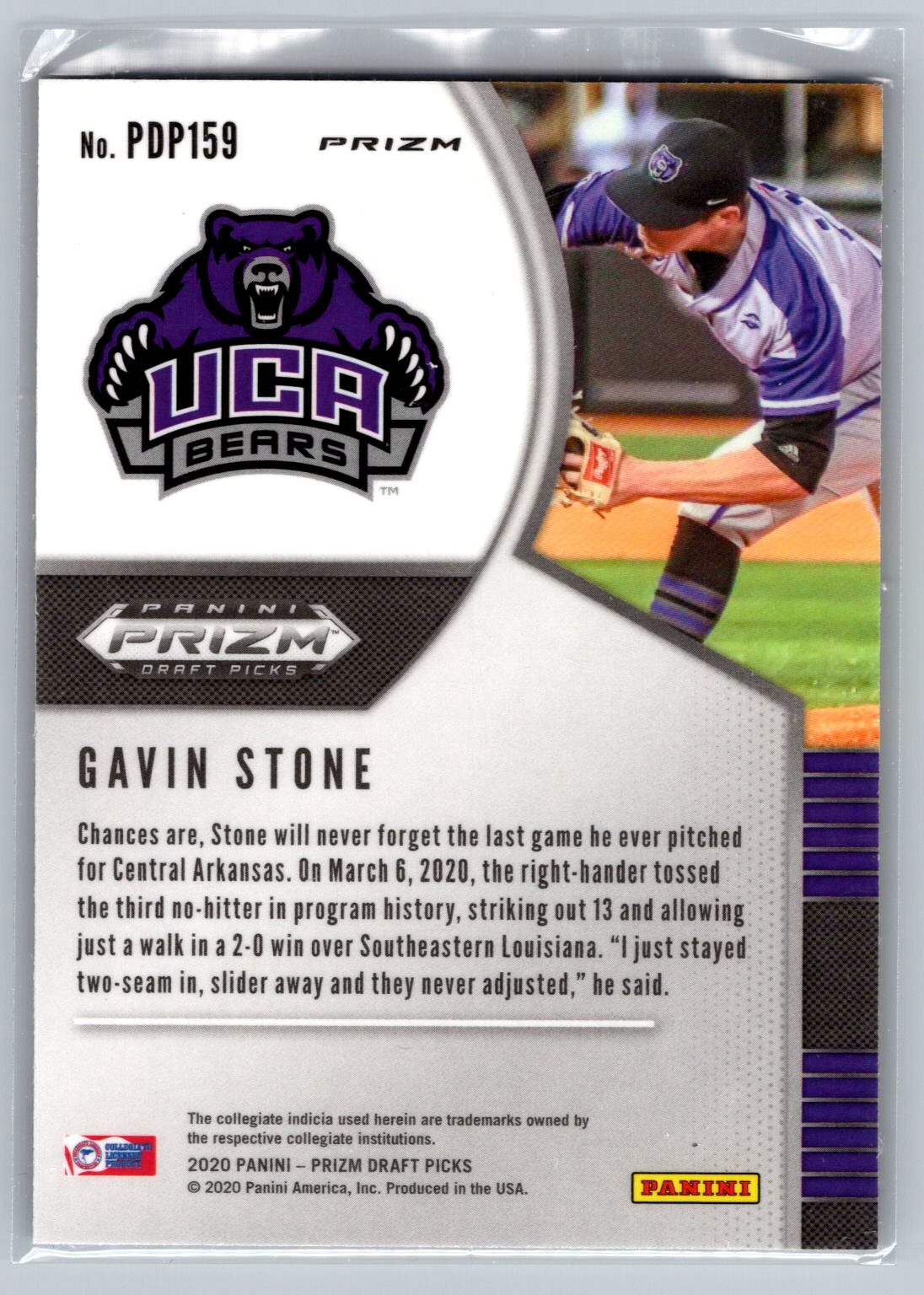 2020 Panini Prizm Draft Picks #PDP159 Gavin Stone Hyper Red and Purple ...