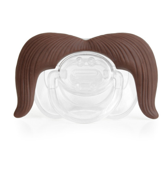 Mustache Pacifier Party Gift Beard Soothie Man Funny Baby BPA Free USA ...