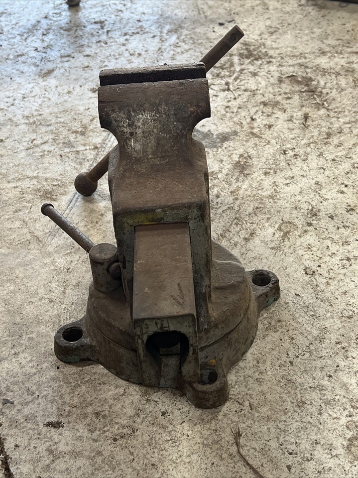Reed Bench Shop Vise No. 204 Heavy Duty Swivel Base 4” Jaws | eBay
