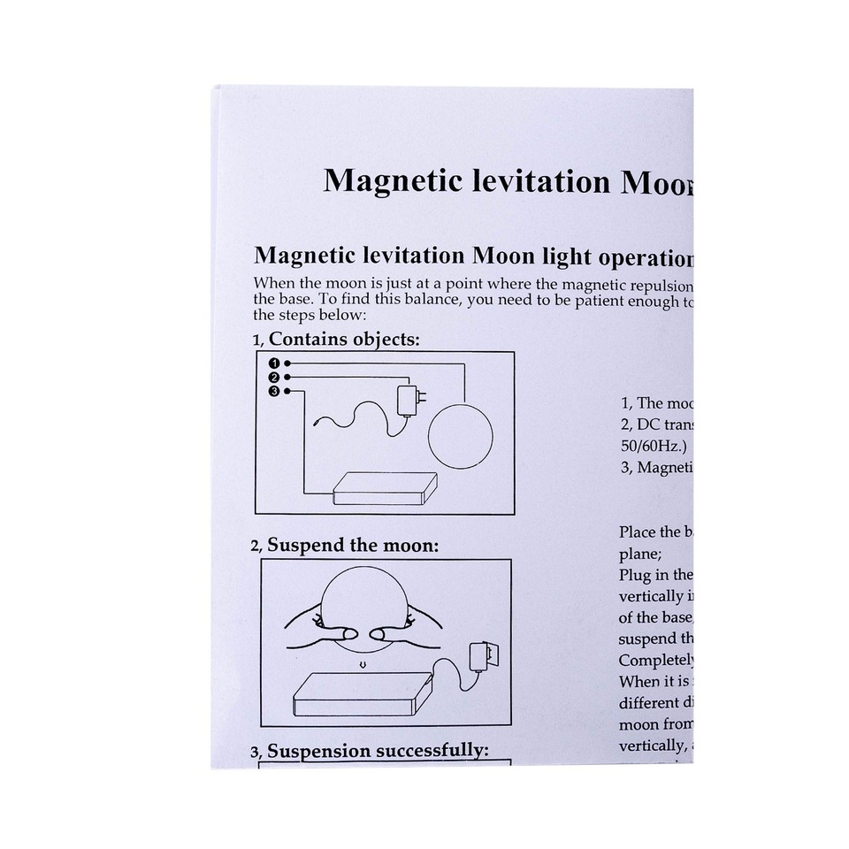 3D Moon Lamp Night Light Printing Magnetic Levitating FloatingRoom ...