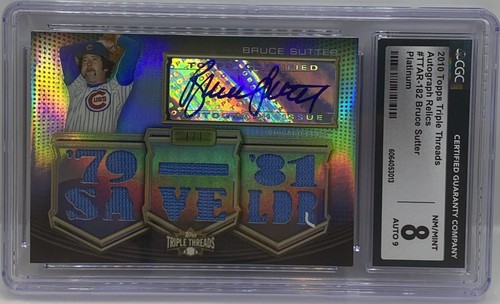2010 Topps Triple Threads Bruce Sutter Platinum Autograph Auto 1/1 CGC ...