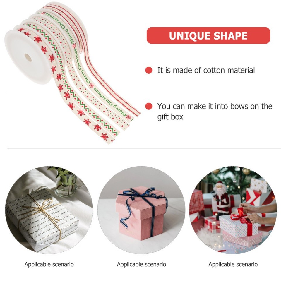 5 Rolls Present Box Pack Ribbon Diy Ribbons Flower Packaging Holiday ...