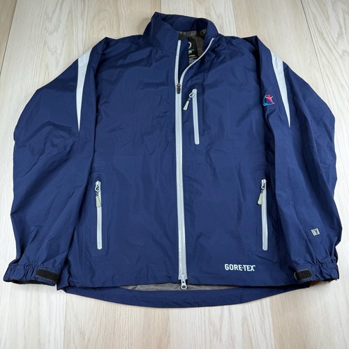 Zero Restriction Mens Navy Blue Full Zip Waterproof Gore Tex Outwear ...