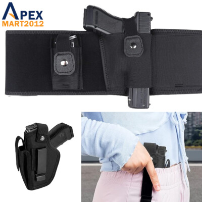 Concealed Carry Belly Band Holster Tactical Pistol Adjustable Handgun ...