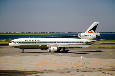 Delta Airlines Douglas DC-10-10 N605DA at JFK in July 1973 8"x12" Color ...