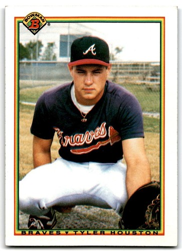 1990 Bowman Baseball Card Tyler Houston Atlanta Braves #14 | eBay