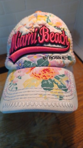 Miami Beach by Robin Ruth Floral Baseball Cap Hat Snapback Adjustable ...