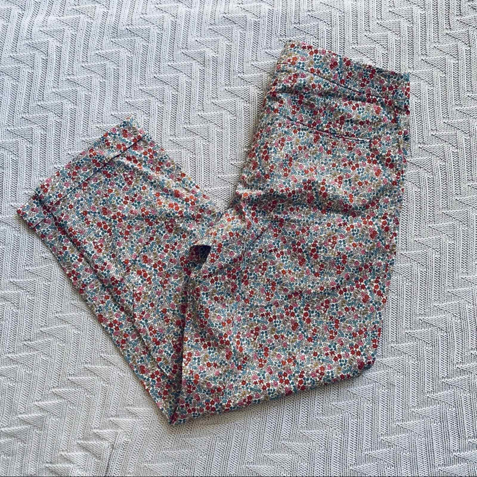 Vintage Jack Henry red floral clam digger pants - Gem