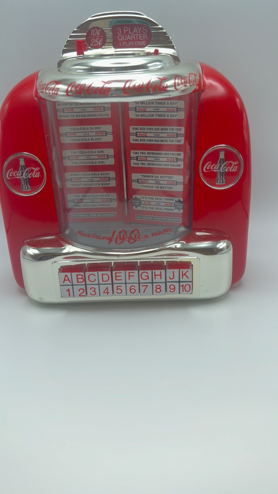 Vintage Coca-Cola Tabletop Jukebox Collectible Musical Bank Seeburg ...