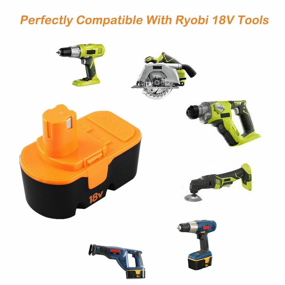NEW For Ryobi 18V P100 ONE+ PLUS 4800mAh 18 Volt NI-MH Battery P101 ...