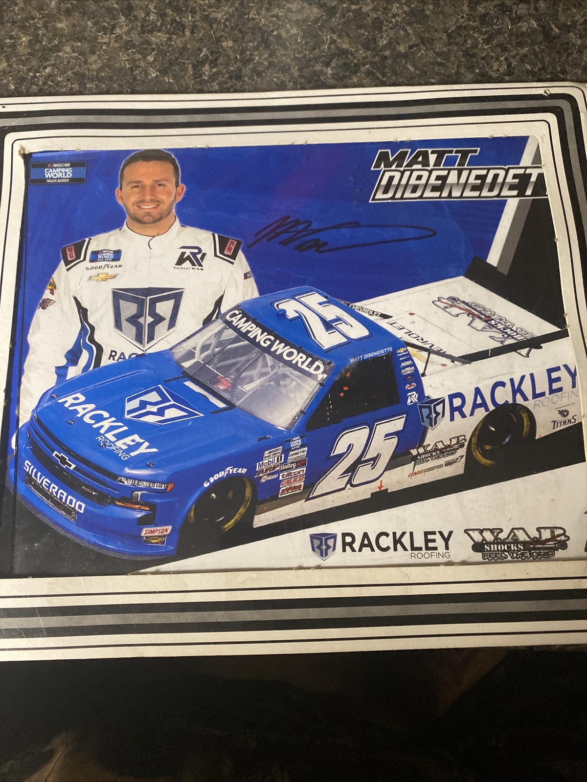 matt dibenedetto hero card AUTOGRAPHED RACKLEY WAR | eBay