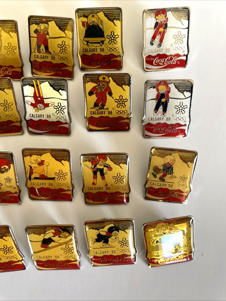 Calgary 1988 Winter Games Olympic 20 Pin Set / Hidy & Howdy Mascots ...