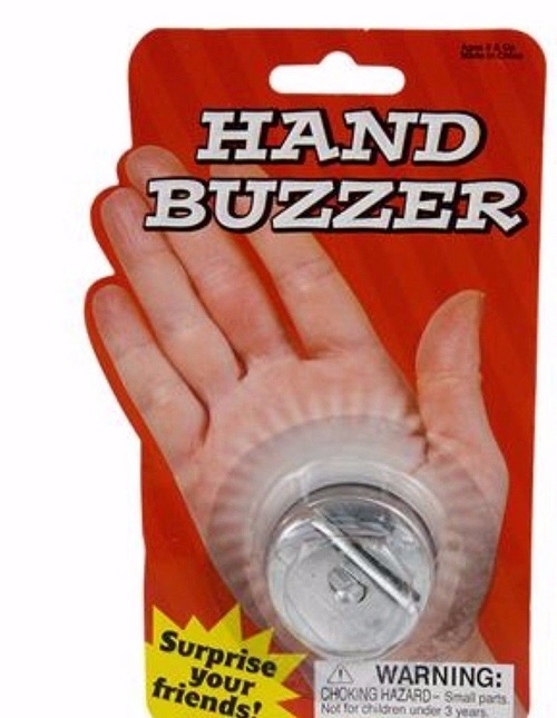 Metal Hand Buzzer - Greeting Noise Maker Hand Shaker Shocker Gag Prank ...