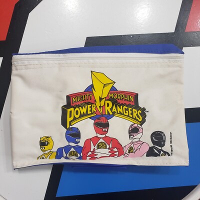 Vintage MMPR Power Rangers Soft LUNCH BOX Pouch Carry Bag 1994 Unused ...